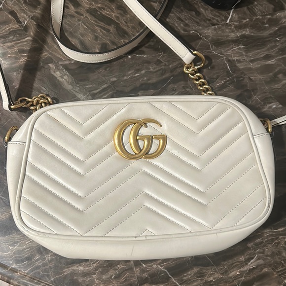 Gucci | Bags | Gucci Marmount In Cream | Poshmark